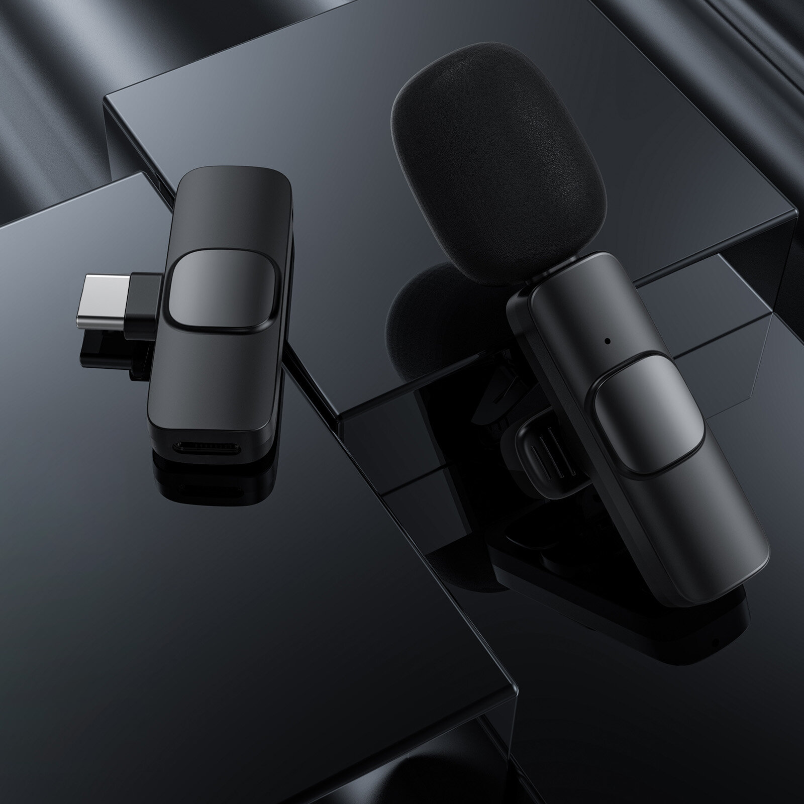 M21 Беспроводной петличный микрофон Plug & Play Type-C с клипсой для воротника, мини-микрофон для телефона, планшета, компьютера с шумоподавлением для влогов, игр, стримов, подкастов, записи и наушник