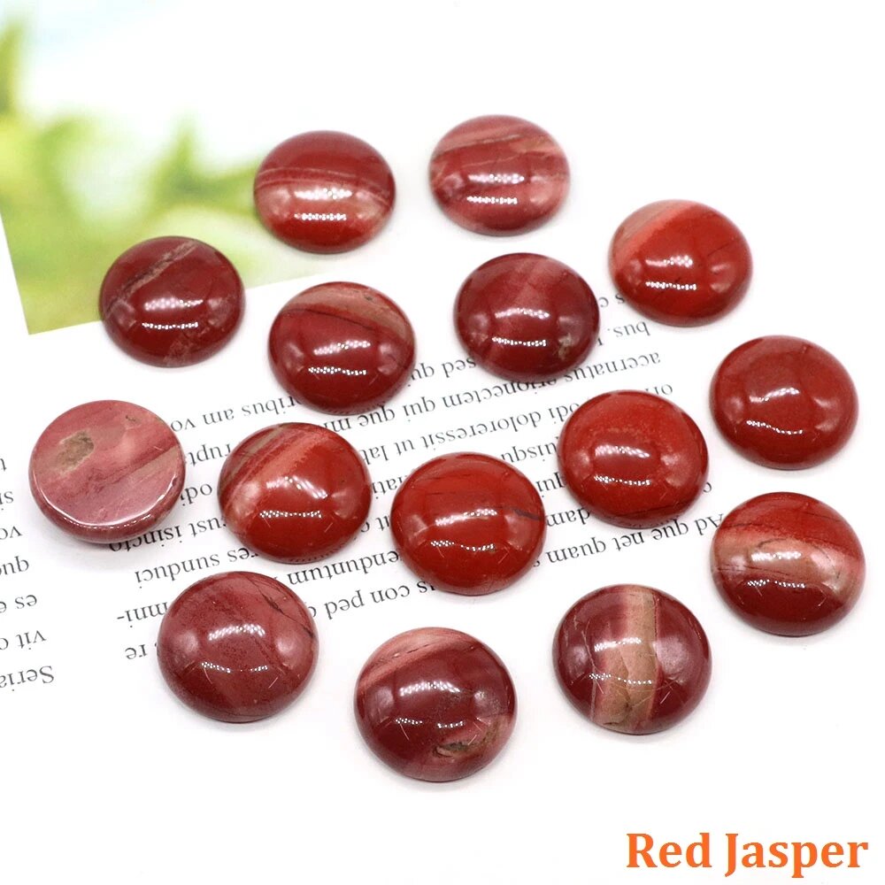 Кабошоны Red Jasper, круглые, 6 мм