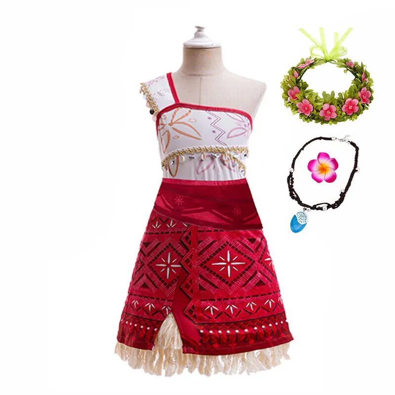 Платье Моаны для девочки, 9-10T (tag 150), цвет Moana costume 08