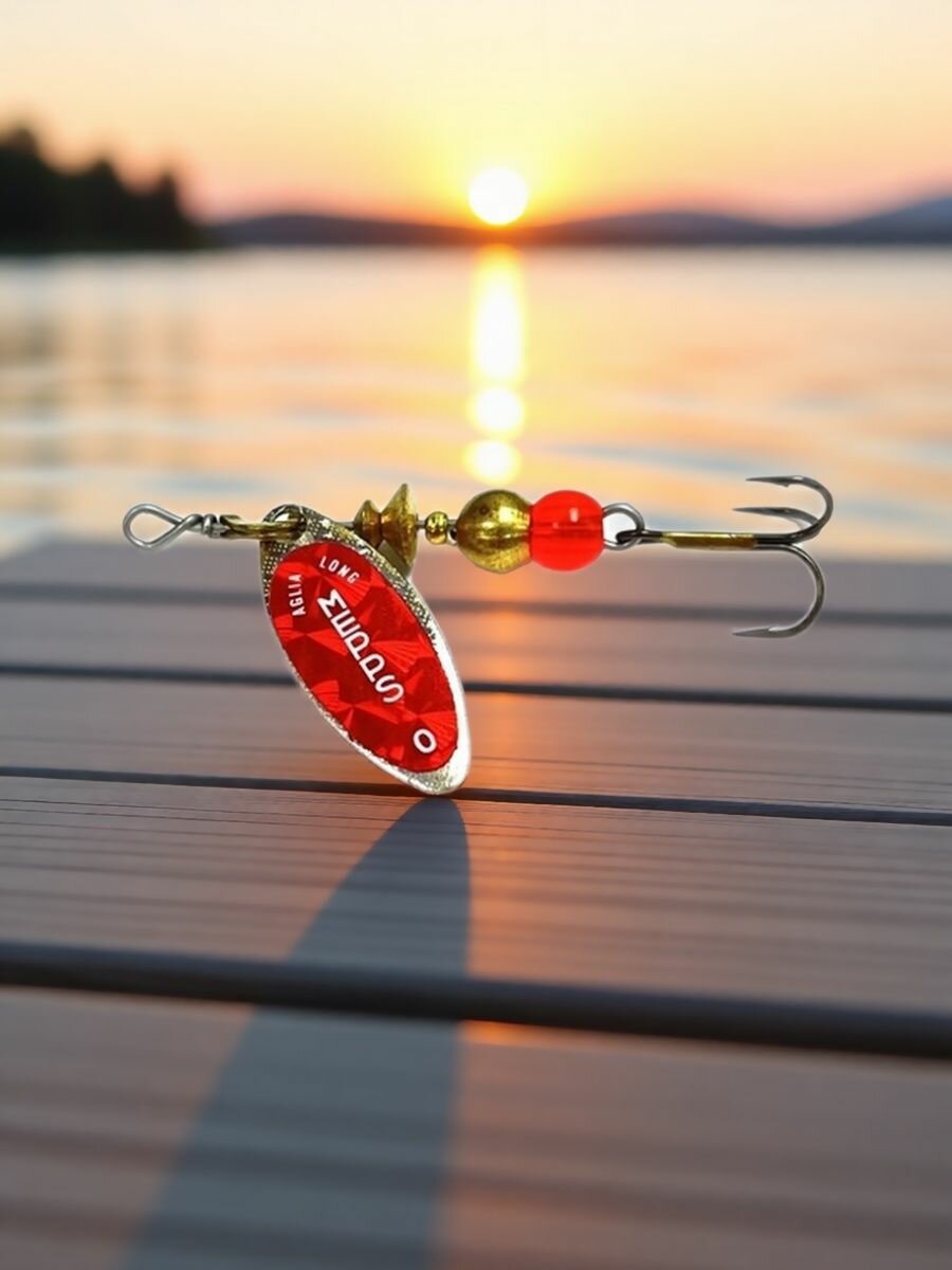 Блесна Mepps Aglia Long Redbo 0 2.5г Silver