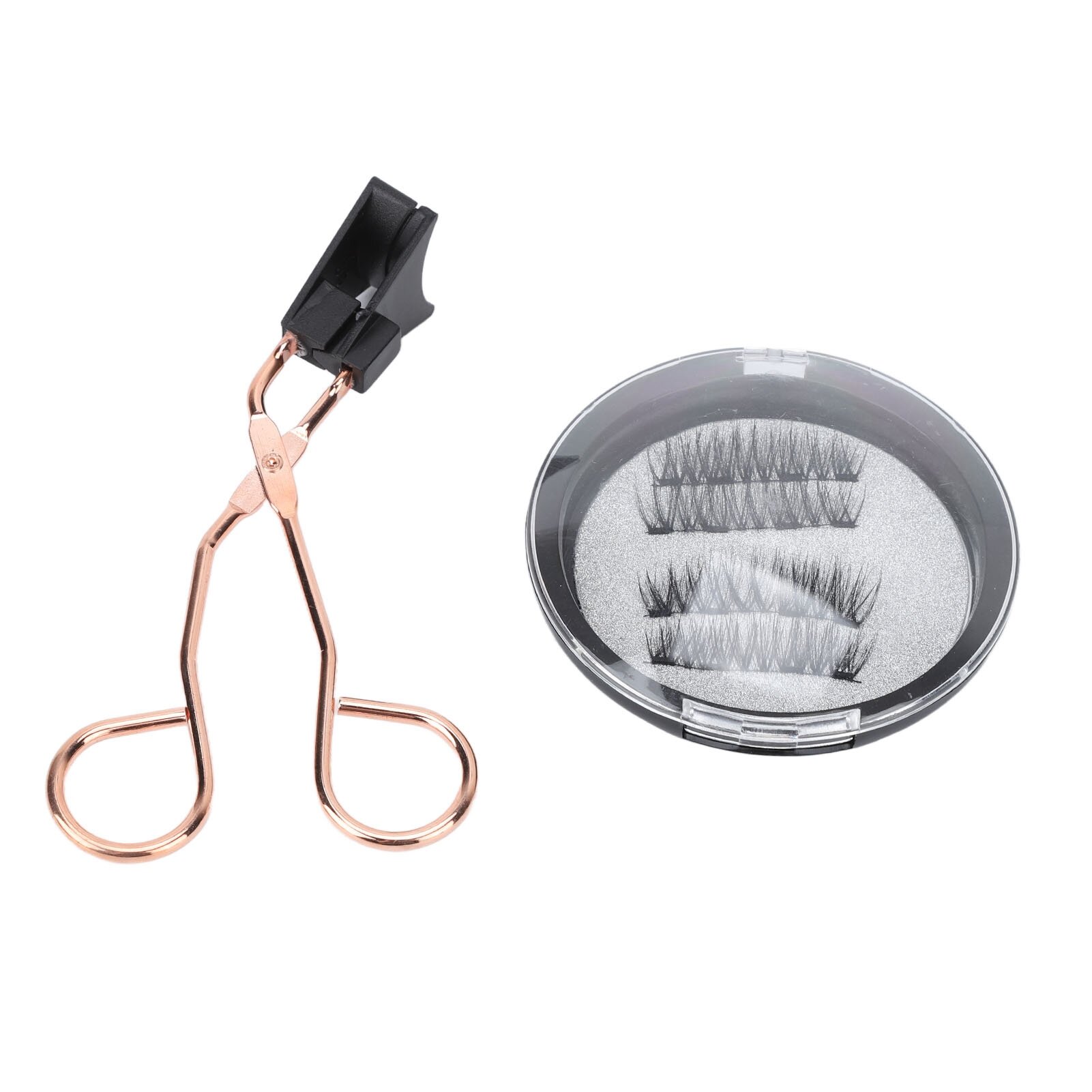 4pcs Magnetic Eyelashes Glue Free Eyelash Clip Thick False Set Dual Lashes KS01