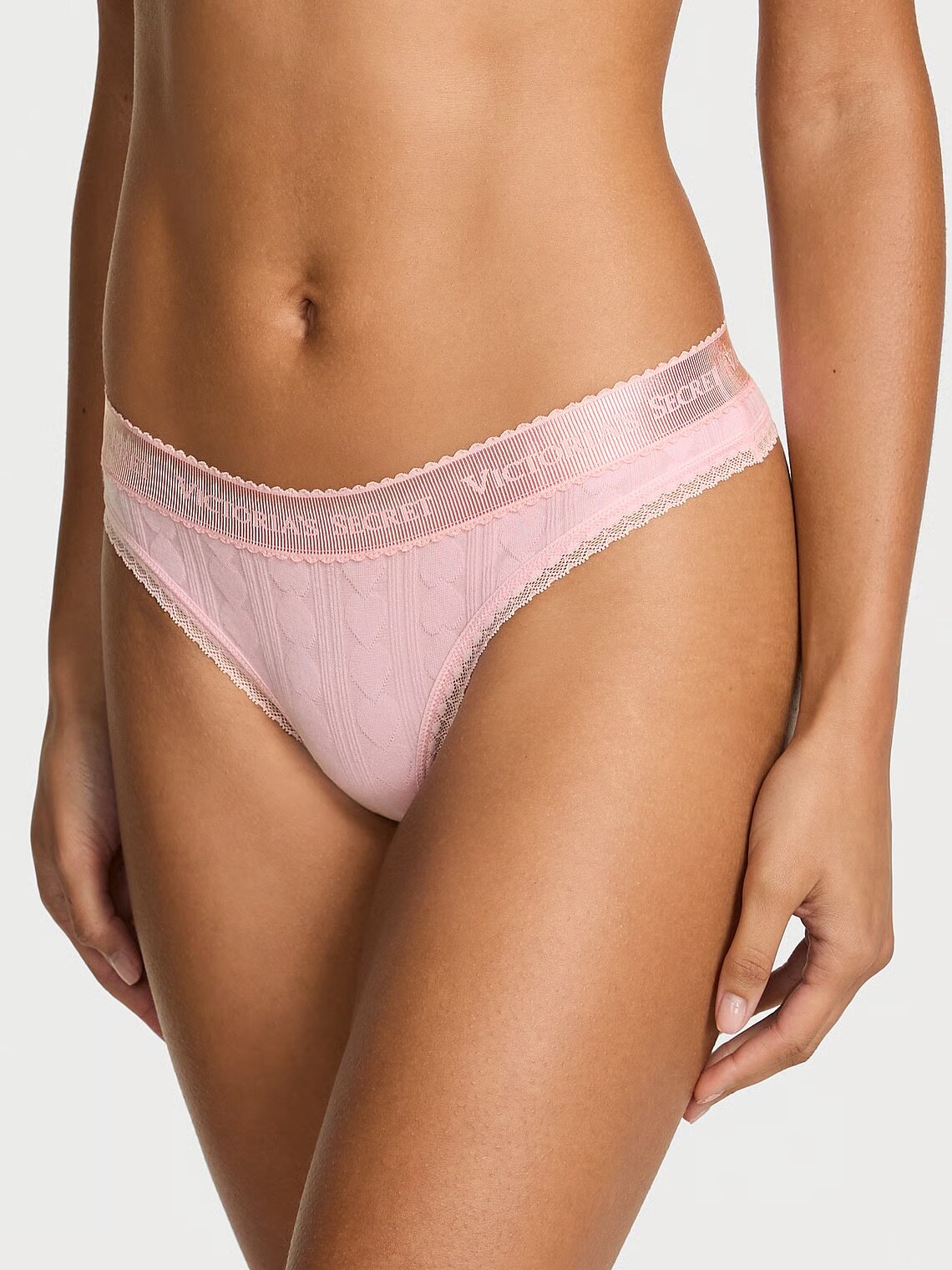 Трусы Logo Heart Pointelle Thong Panty