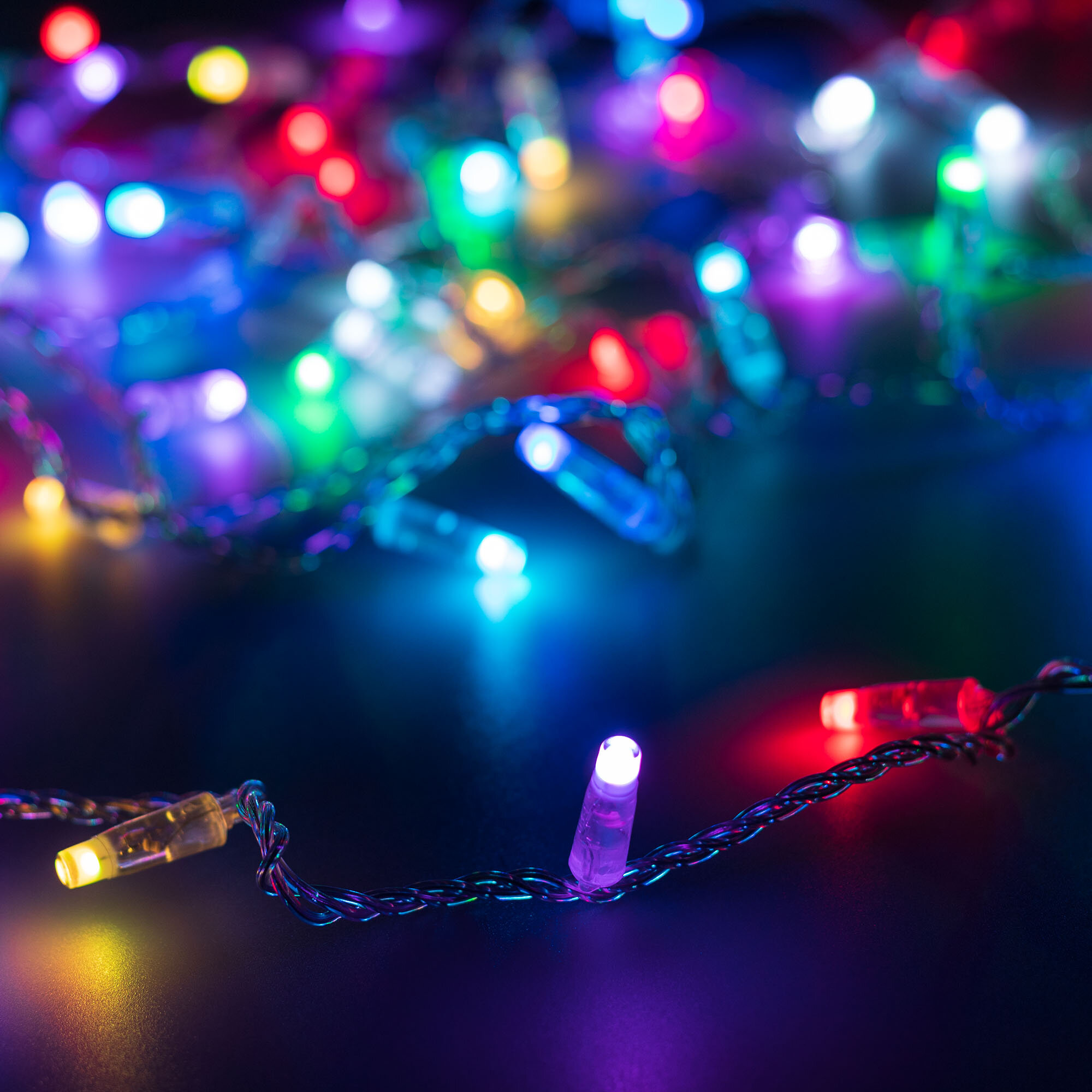 Светодиодная гирлянда ARD-STRING-CLASSIC-10000-CLEAR-100LED-SYNC RGB (230V, 6.5W) (Ardecoled, IP65, 1 год) 031119