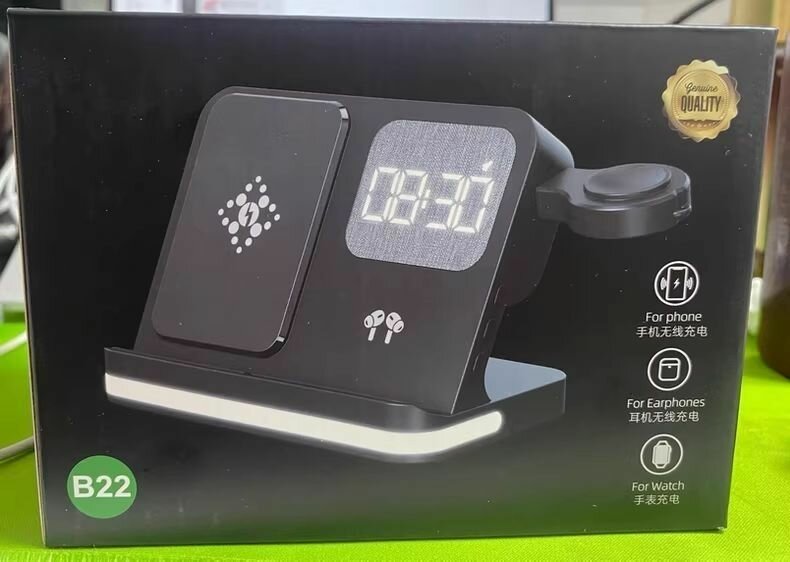 Беспроводная зарядка 4 в 1 для HUAWEI, док станция Черная белое