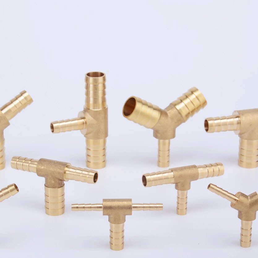Латунный редукционный тройник для шланга 3-х way 1 pc, 6-10-6mm, T-shaped