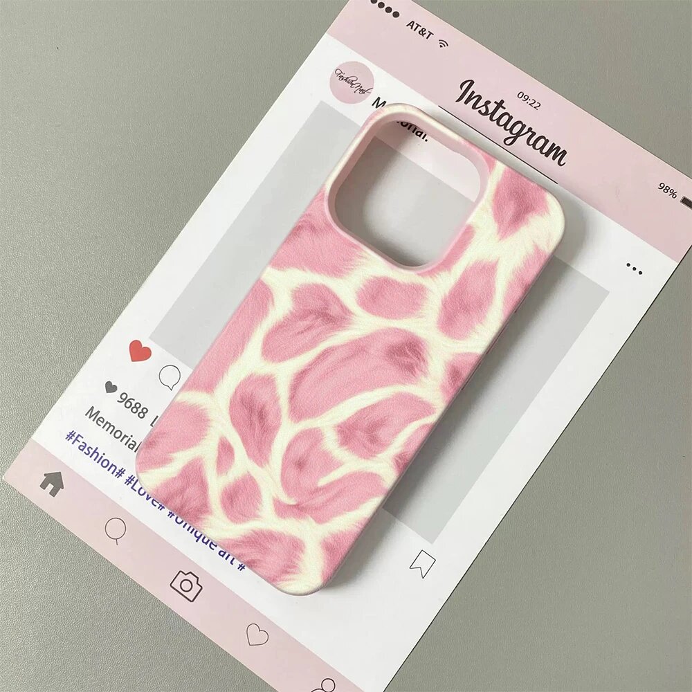 Чехол для iPhone 14 Pro Max с розовым леопардовым принтом, Pink-WQCS286, For iphone 12 ProMax