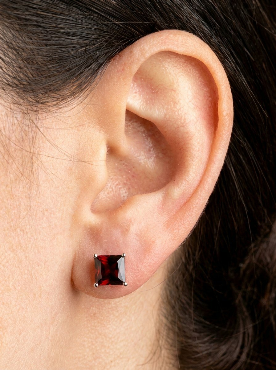 Серьги пусеты, серебро, 925 проба, родирование