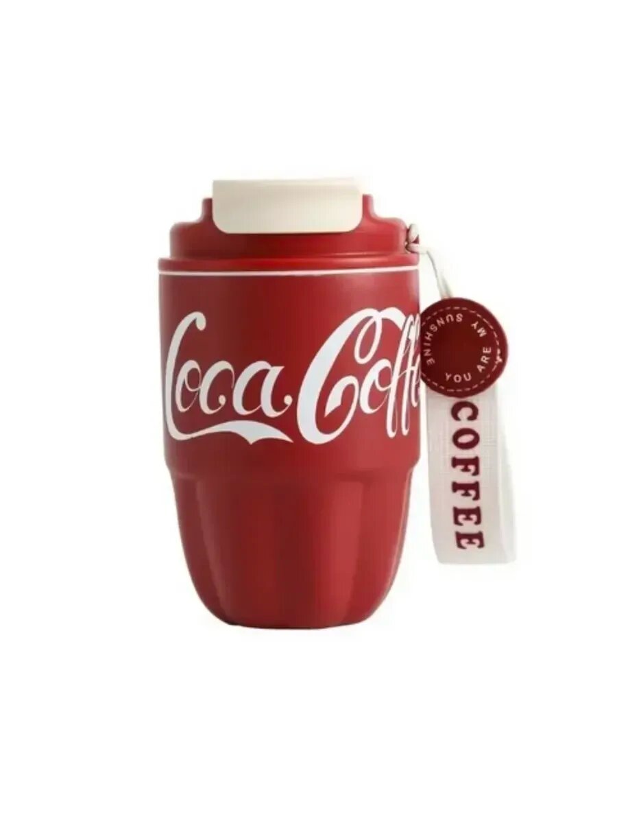 Термокружка с трубочкой кока-кофе