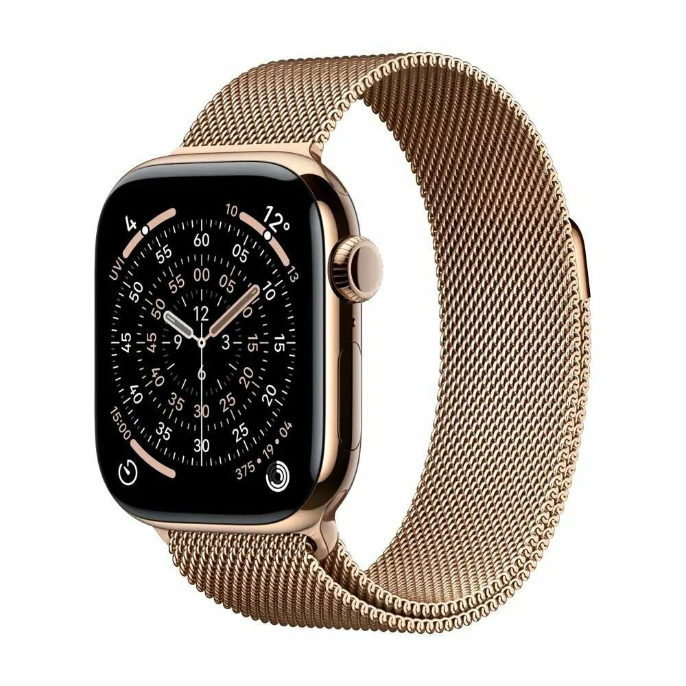Умные часы Apple Watch Series 11 46mm Gold Titanium Case with Gold Milanese Loop S/M