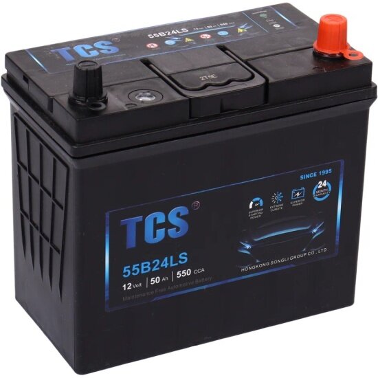 Аккумулятор Tcs , 245x130x245, обратная полярность, 50 Ач, 6СТ50(0) 55B24LS