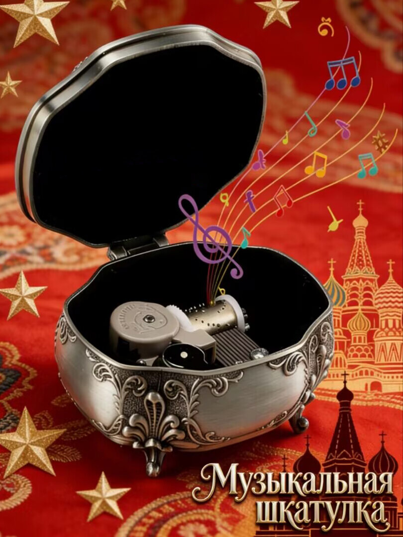 Музыкальная шкатулка Ходячий замок Howl s Moving Castle, сценка с Хаулом и Софи, мелодия The Merry-Go-Round of Life