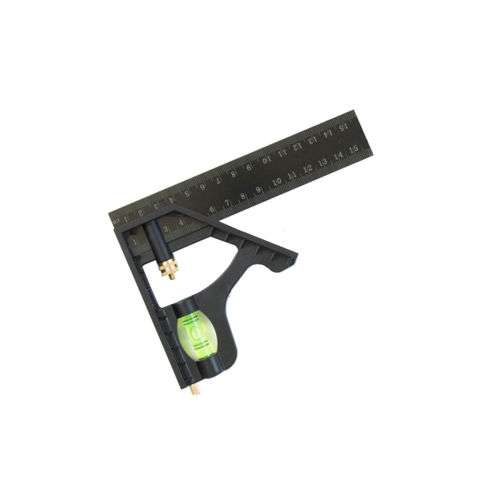 Многофункциональный угольник с транспортиром и центром окружности