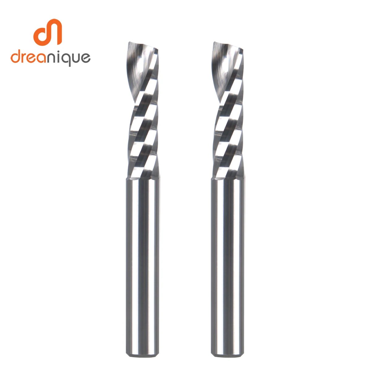 DREANIQUE Однозубые спиральные фрезы для 3D гравировки 2 шт. 2PCS-SP1F-D3.1-L17
