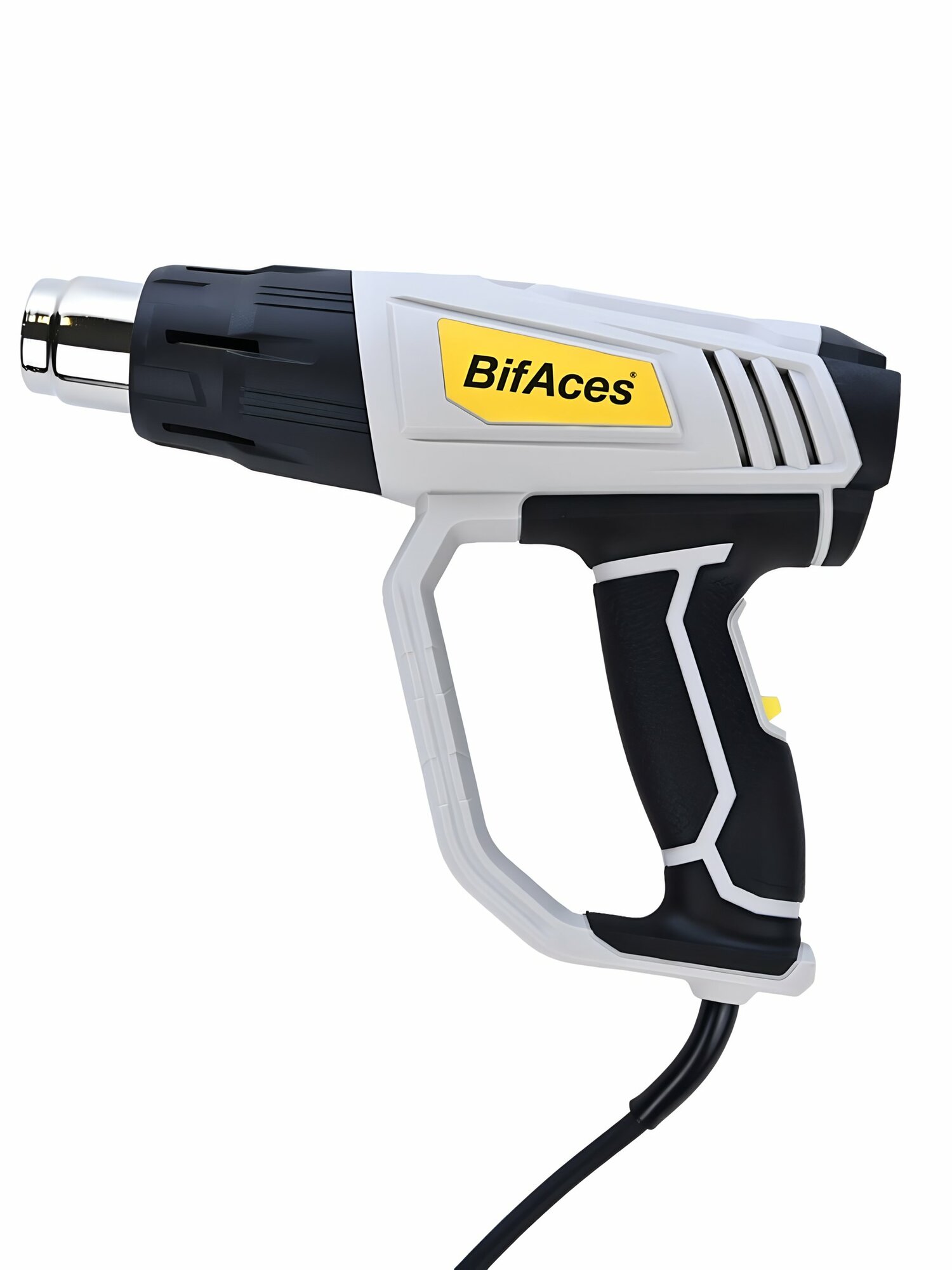 Фен строительный BifAces AHG-2000-3, 2000 Вт, 60-600 °C, 500 л/мин, 3 режима работы, технический пистолет для сварки и пайки