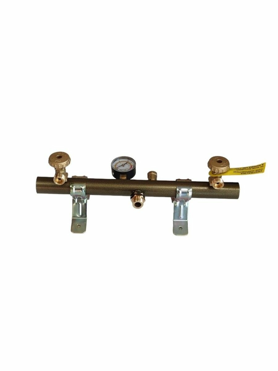 Рампа газовая на 2 баллона с регулятором давления газа 4 кг/час 20-60мбар Mondial Gnali Bocia (италия)