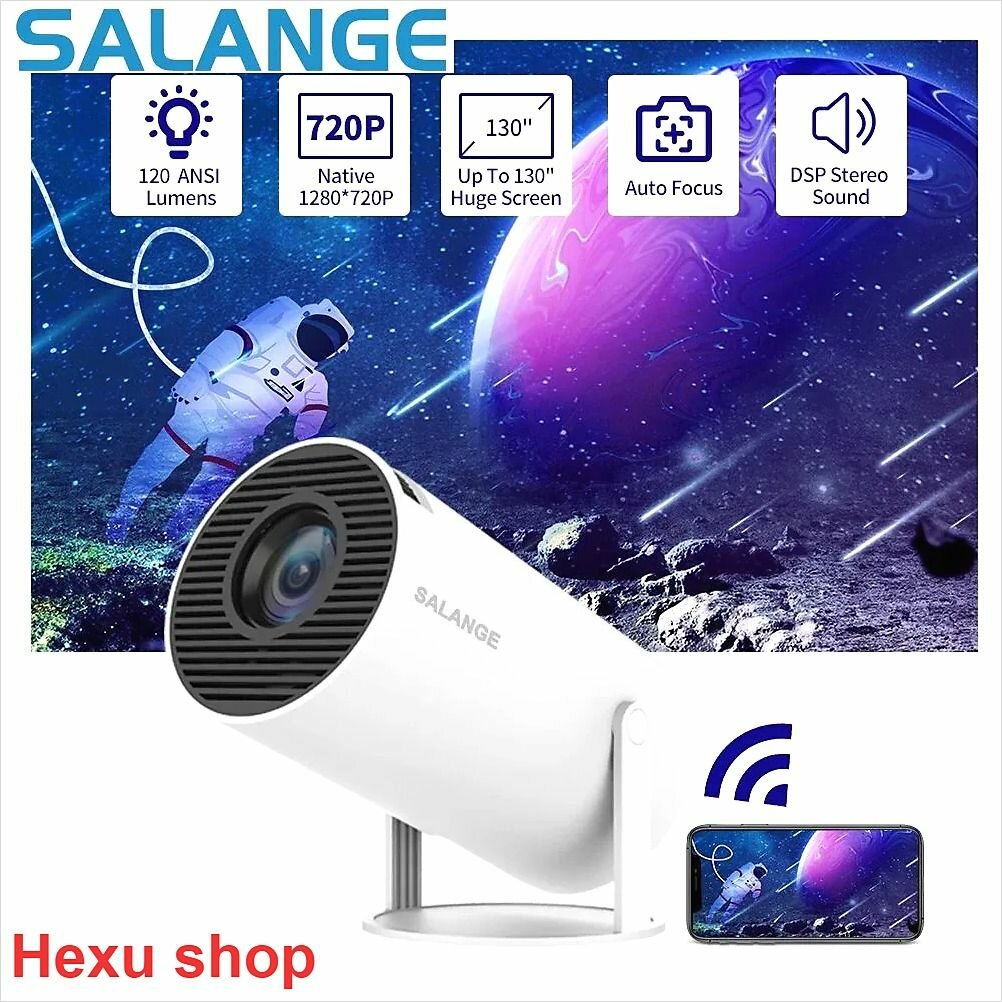 Проектор Портативный проектор HY300, 1LCD, белый