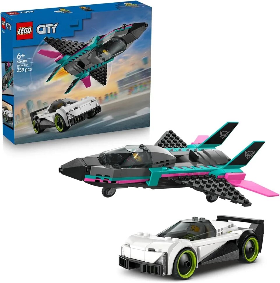 Конструктор LEGO City 60489 Самолет против автомобиля 259 дет.
