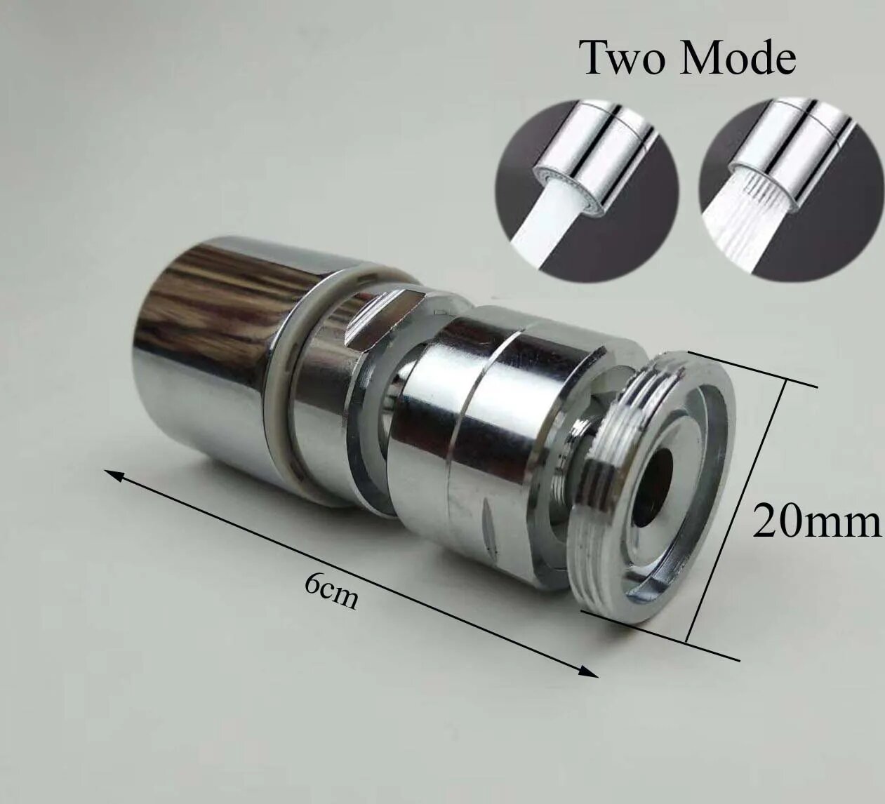 Аэратор для смесителя Zelsaide 360°, латунный two mode male 20mm