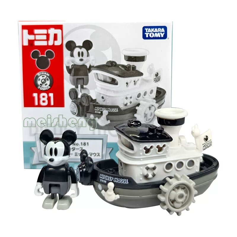 TOMICA 181 Корабль Микки Мауса, 1:64 Масштаб, Коллекционная Игрушка Disney Аниме