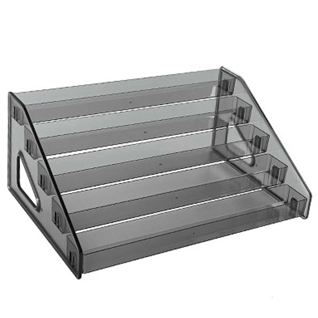 Акриловый органайзер универсальный, 5 слоев серого