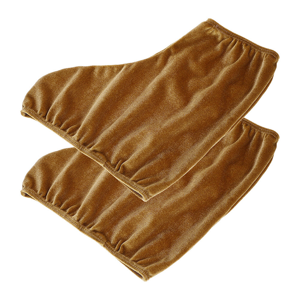 Набор из 5 пар светло-коричневых эластичных чехлов из полиэстера для защиты ботинок коньков и роликов