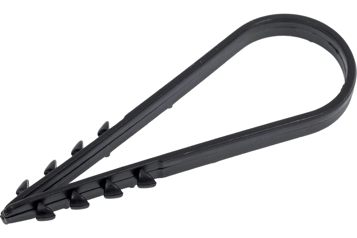 Дюбель-хомут тризам 19‑25 чёрный нейлон для круглого кабеля, размер 19‑25 мм (комплект 100 шт)