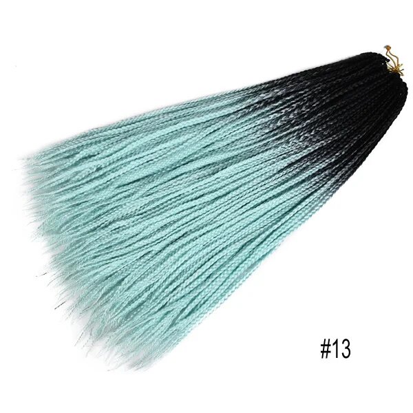 TOMO Синтетические косы 22 корня радужный омбре розовый красный 4 шт./лот, 13