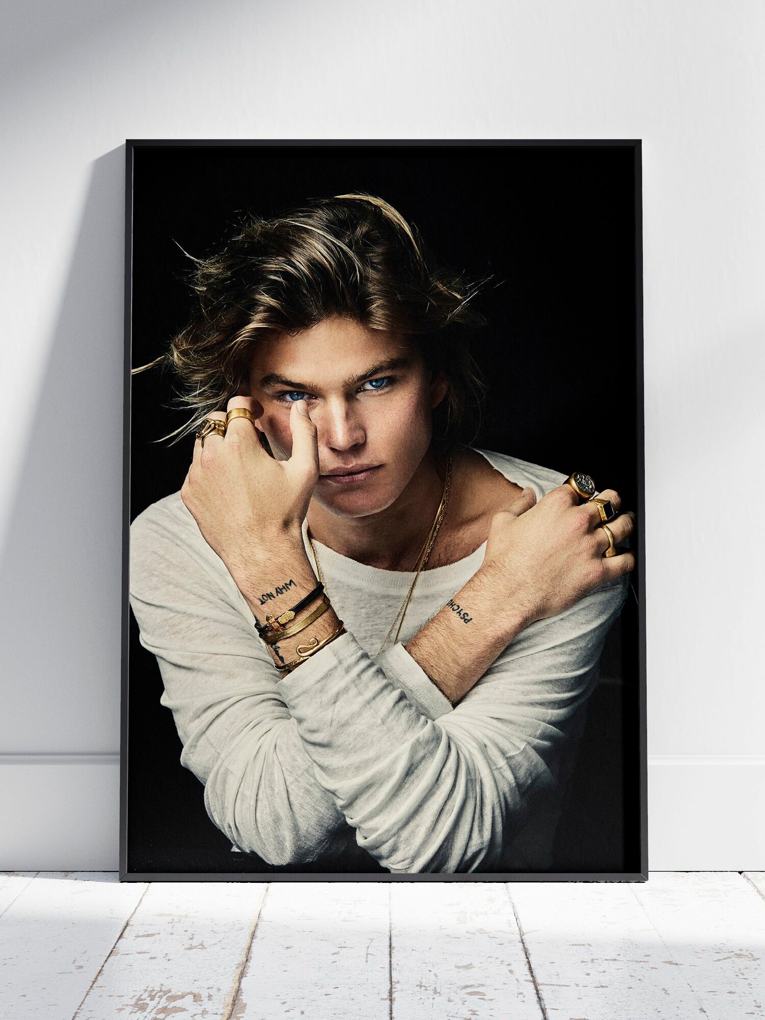Плакат на стену для интерьера Джордан Барретт (Jordan Barrett 31) - Постер по модели, бренду и моде формата A4 (21x30 см)