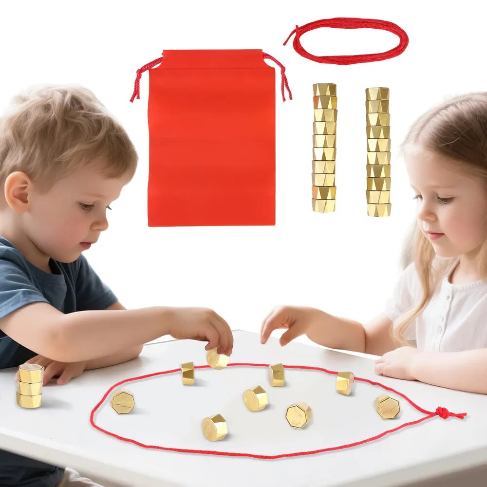 Магнитные шахматы в подарочной коробке с 20 золотыми фигурами