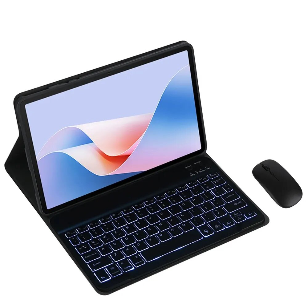 HUAIBX Чехол-клавиатура с подсветкой для Honor Pad X9a 11.5 дюймов 2025 (ELN2-W29/L09/L29) Беспроводная связь Bluetooth с держателем для карандаша Русская раскладка