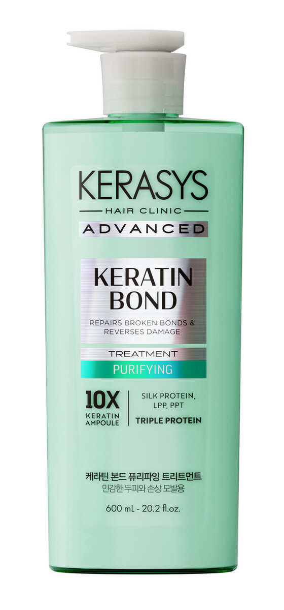 Бальзам Kerasys Advanced Keratin Bond очищение, 600мл, (1 шт)