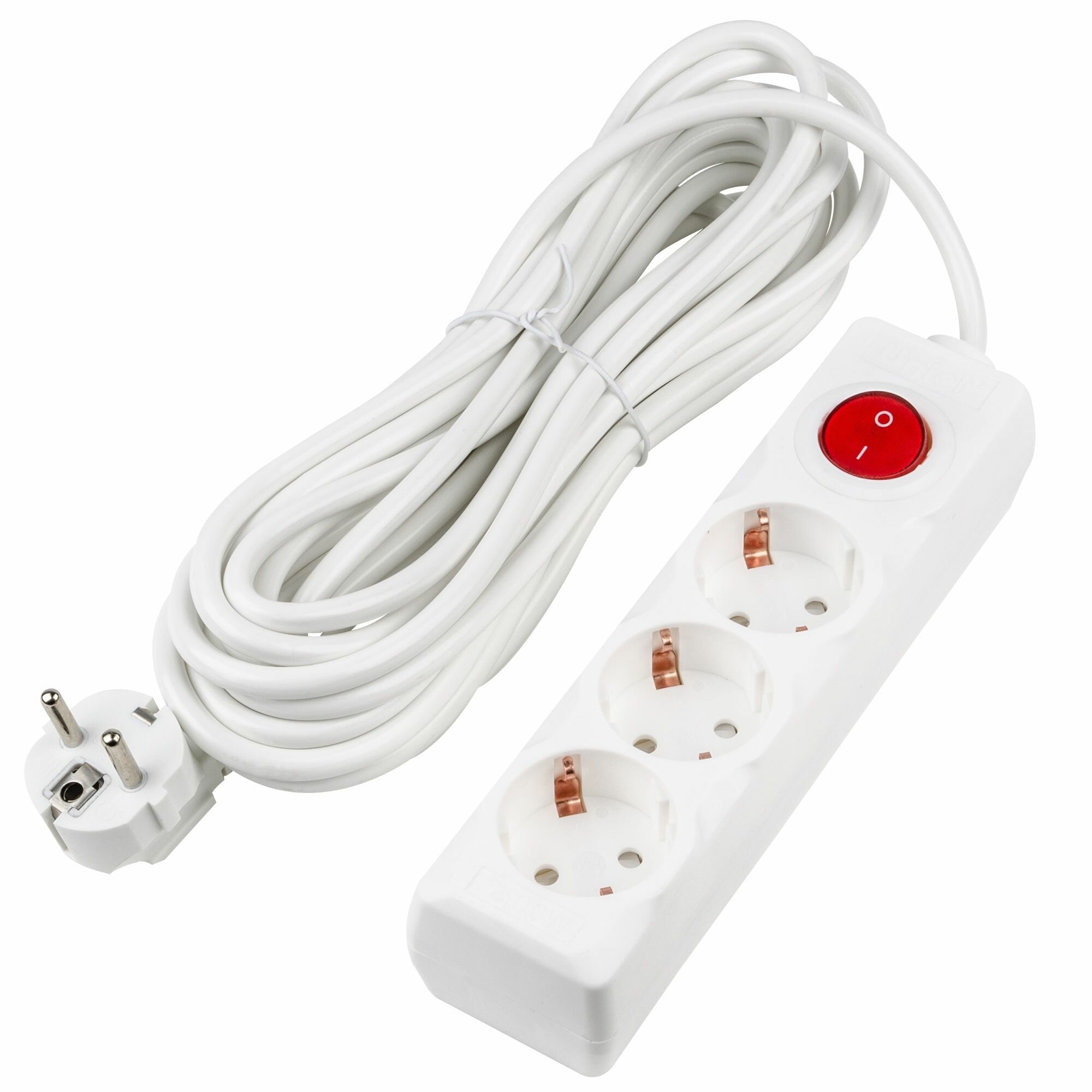 Удлинитель с заземлением и выключателем Uniel UL-00010019 S-GCU3-7B WHITE 7м Ultra