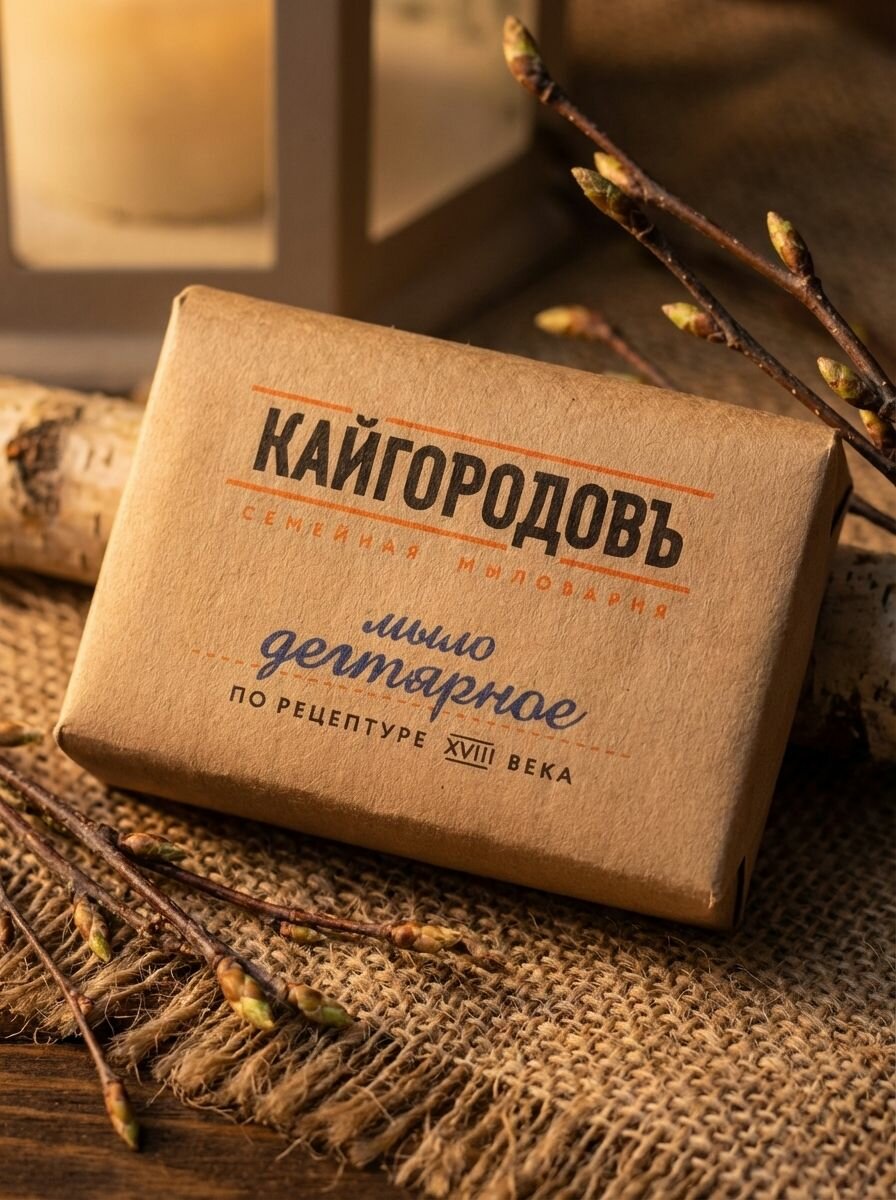Мыло дегтярное натуральное ядровое Кайгородов