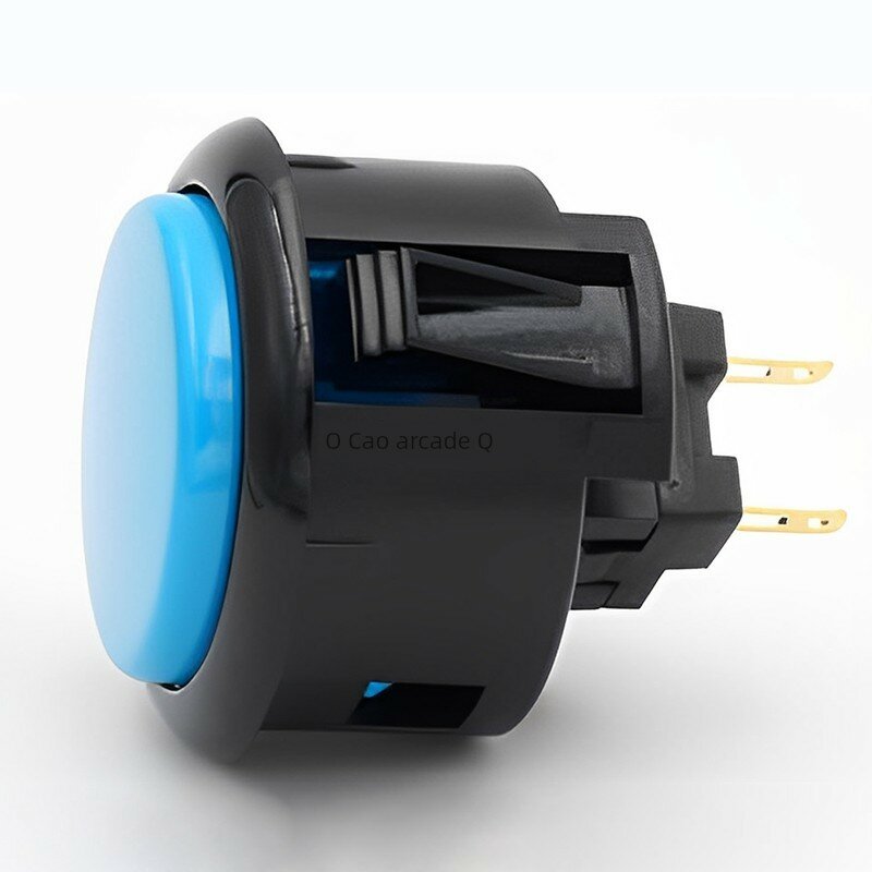 Sanwa OBSF-30 Встроенный игровой кнопка, черный и небесно-голубой цвет - подлинное японское качество