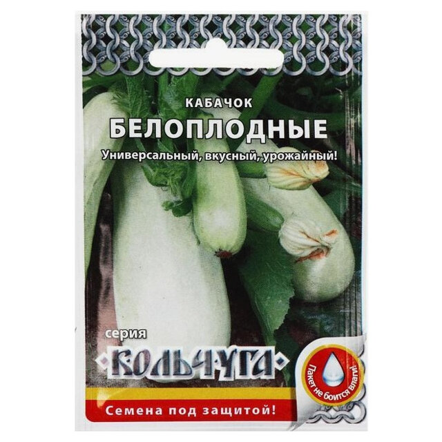 Семена Кабачок Русский Огород Белоплодные 4г – раннеспелый сорт с высоким урожаем