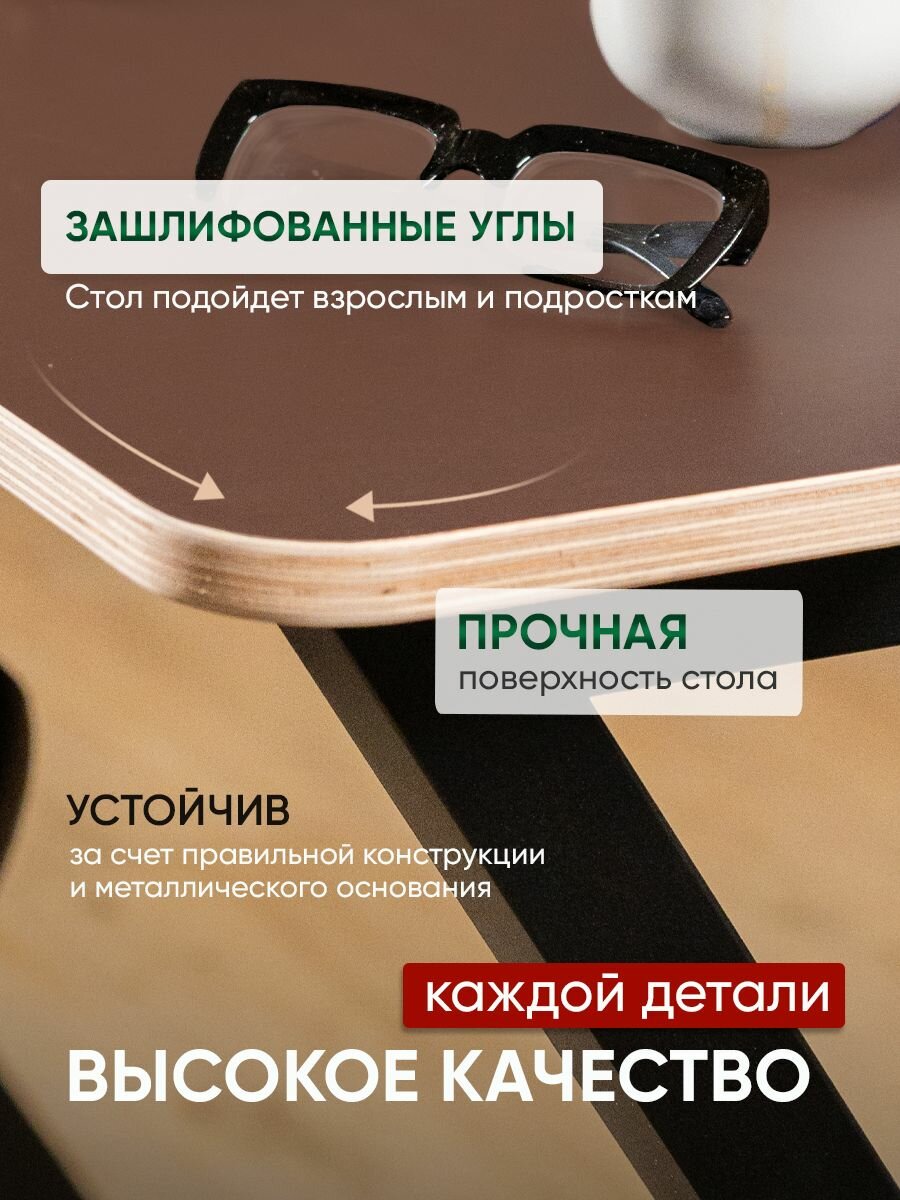 Стол компьютерный игровой, 1200 х 600, черный Лофт, без ящиков — фото 1