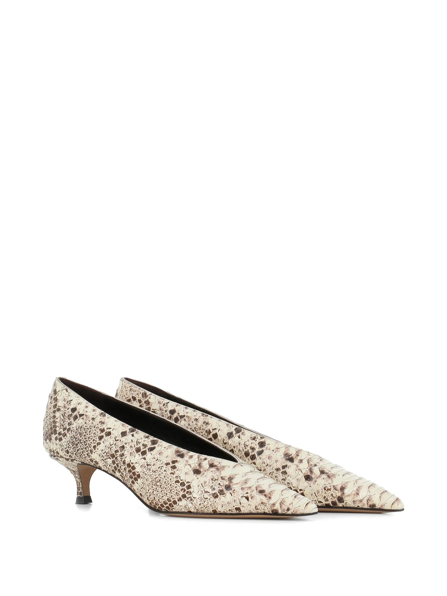Туфли LE MONDE BERYL Snakeskin-effect pointed-leather pumps, размер 37, разноцветный — фото 1