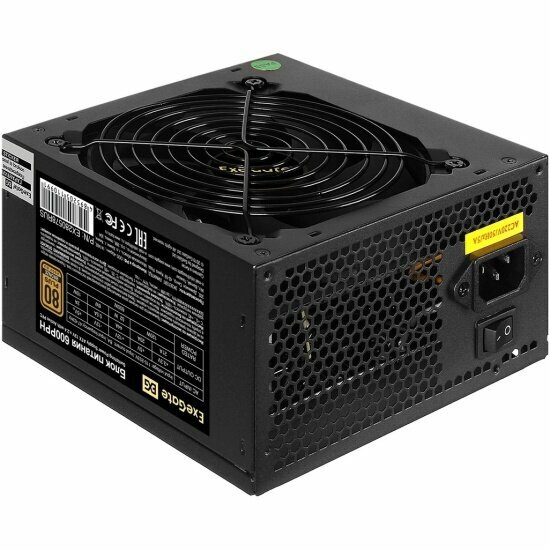 Блок питания 600W Exegate 80 PLUS® Bronze 600PPH-S-OEM ATX