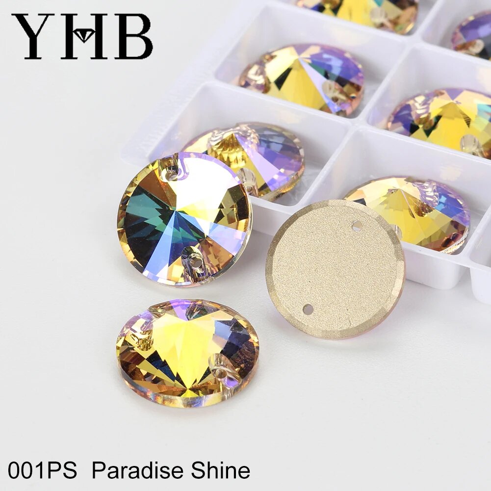 Кристаллы YHB Rivoli 10 мм, Paradise Shine, 45 шт