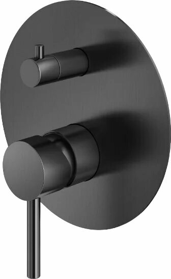 Встраиваемый смеситель для душа и ванны Plumberia Selection Ixo KIT1901NO С внутренней частью, латунный, рычажный, настенный, черный, матовый, с керамическим картриджем
