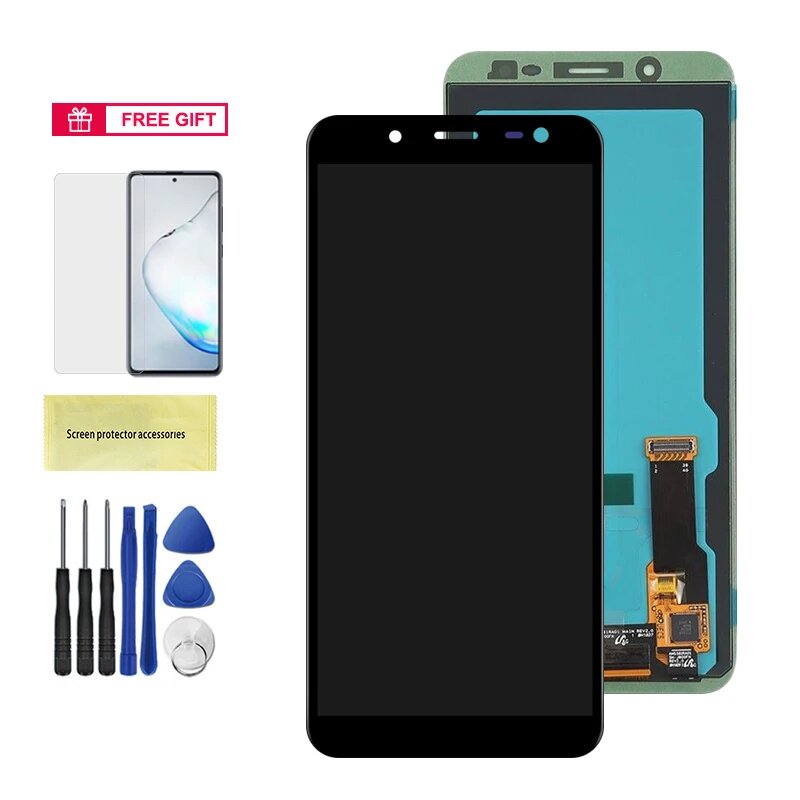 Экран дисплея AMOLED J600, для Samsung Galaxy J6 J600 J600F J600G J600FN J600L ЖК-дисплей с дигитайзером сенсорного экрана в сборе