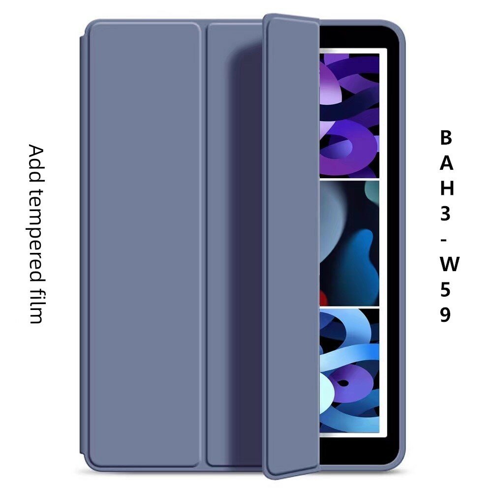 Силиконовый чехол для Huawei MatePad 10.4 дюйма с закаленным стеклом, цвет лавандовый серый для BAH3-W59