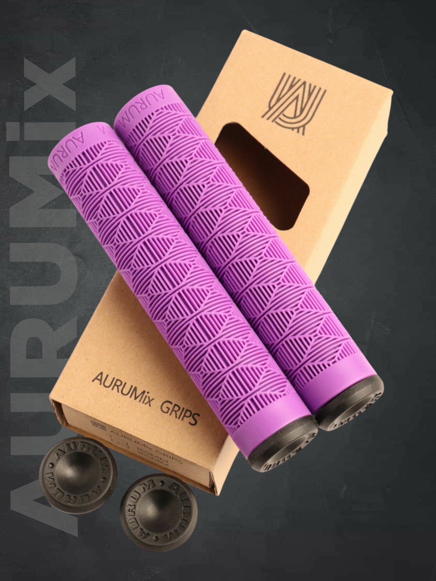 Грипсы для самоката велосипеда bmx Katana 150 - фиолетовый