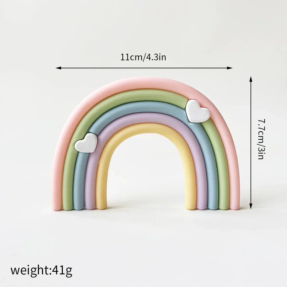 Радужный топпер для торта единорог ПВХ Rainbow I