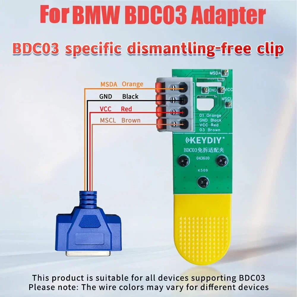 KEYDIY BDC03 для BMW. Специальный зажим без разборки. Добавление пайки не требуется. Работа с устройством KD-X4 KD-MAX и другими устройствами BDC3.