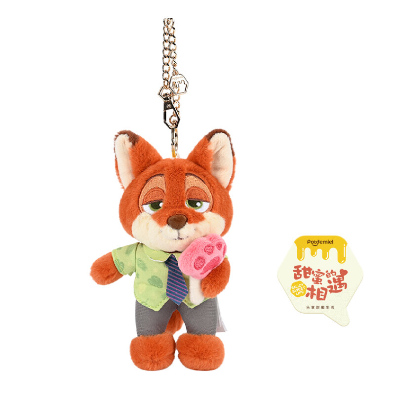 POTDEMIEL X Disney Зверополис Джуди Ник Цветок Кукла Плюшевый Украшение 13,5 см Длина Тела