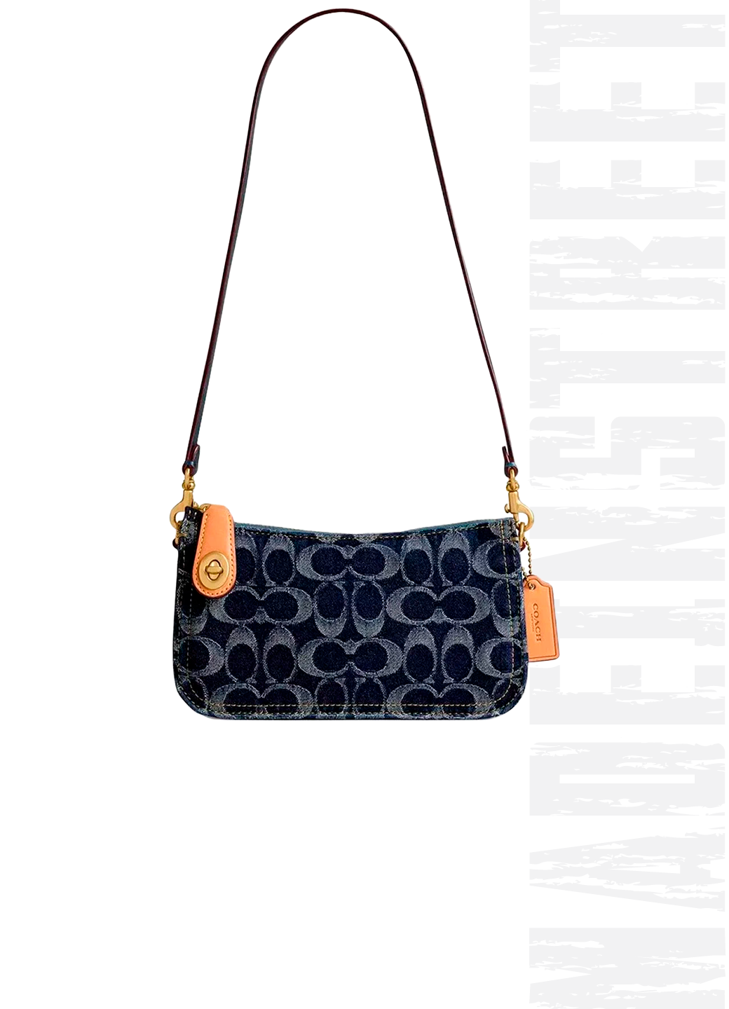 Сумка клатч Penn Shoulder Bag In Signature Denim 21x3x12 (ДxШxВ)