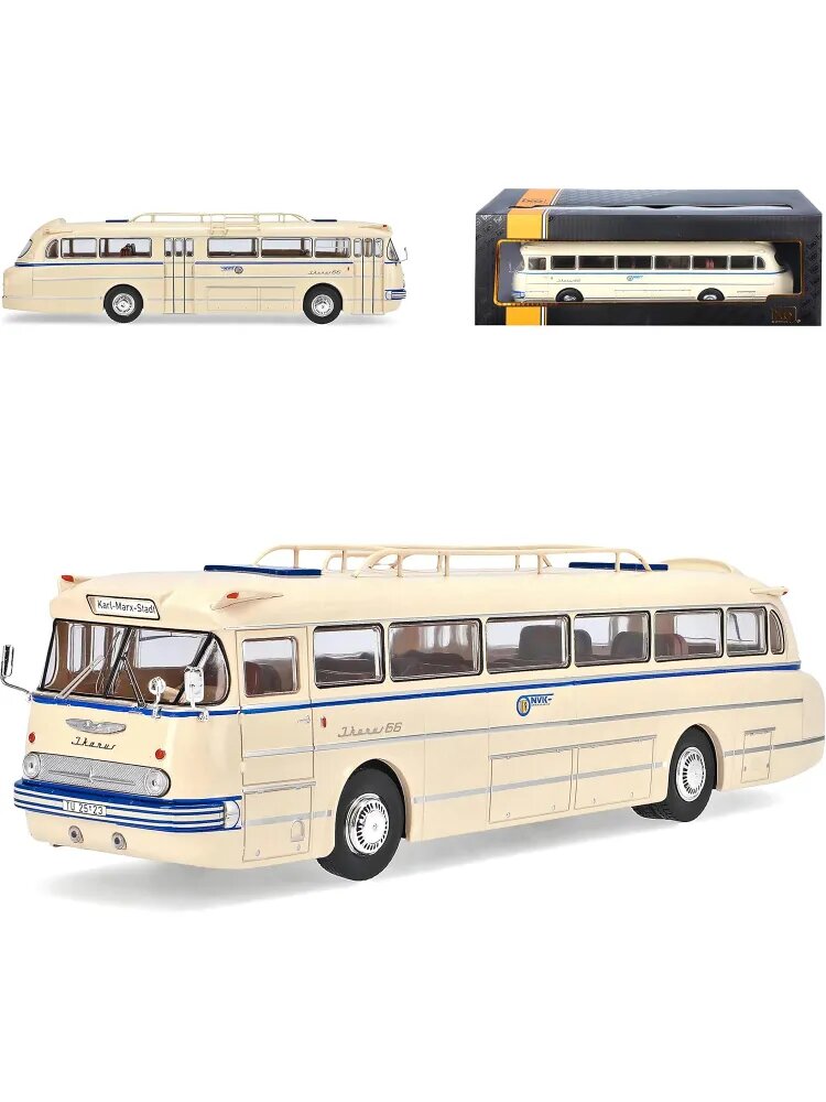 Ixo 1/43 Ikarus 66 (1972) бежевый Модель автобуса