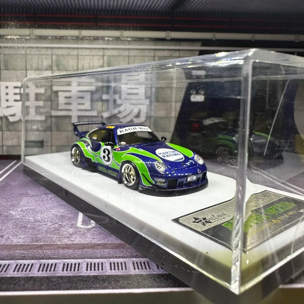 Fuelme 1:64 Porsche 993 RWB Royal Ocean #3 Martini Racing Модель автомобиля из высококачественной смолы