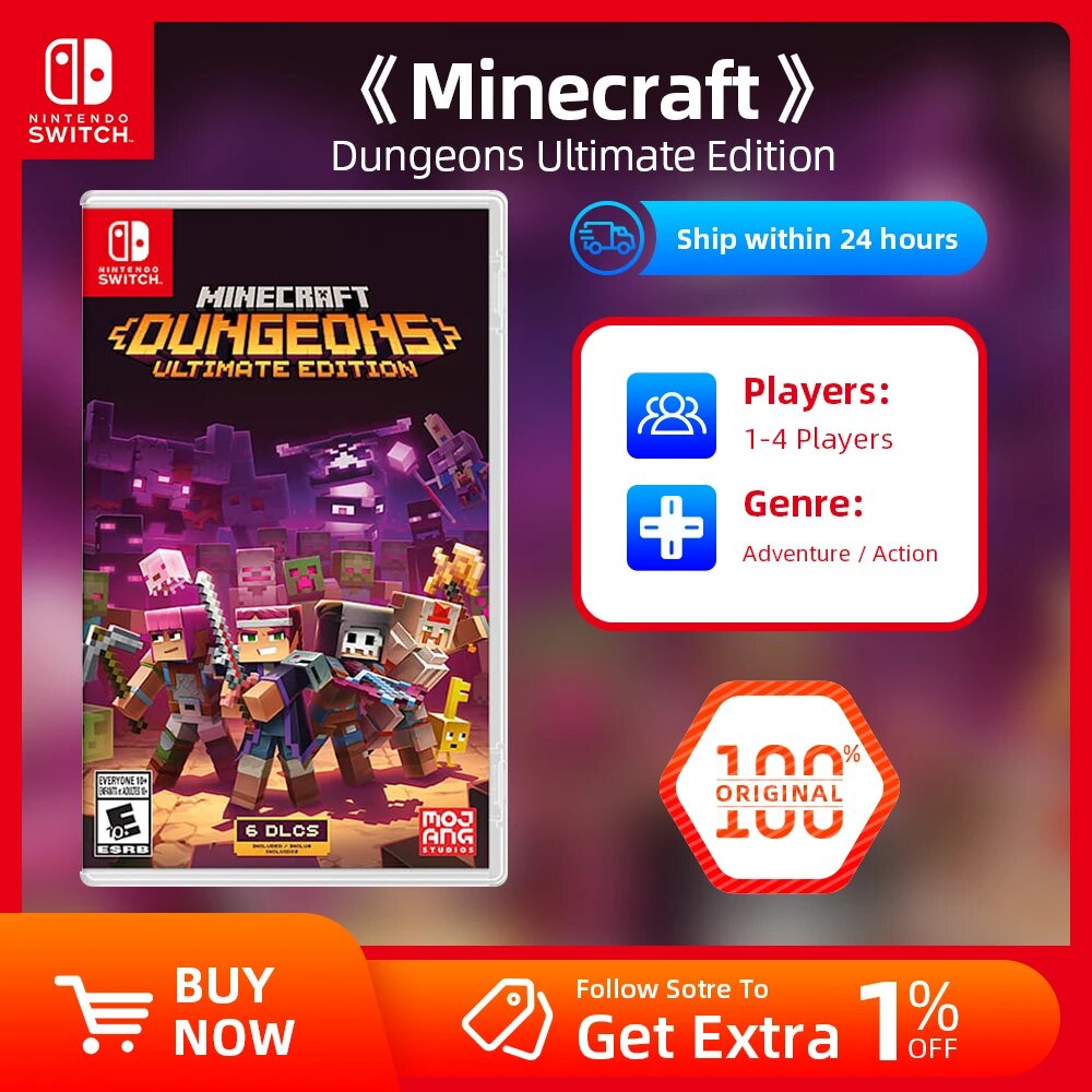 Nintendo Switch Minecraft Dungeons Ultimate Edition - игра — фото 1